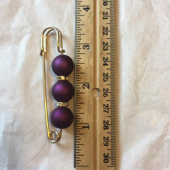 Jewelry | Purple Safety Pin Style Brooch 3 Available | Poshmark